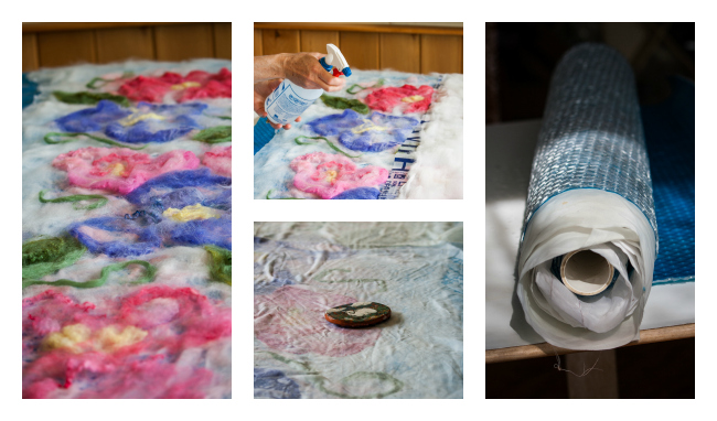 nuno felting process - Living with Gotlands
